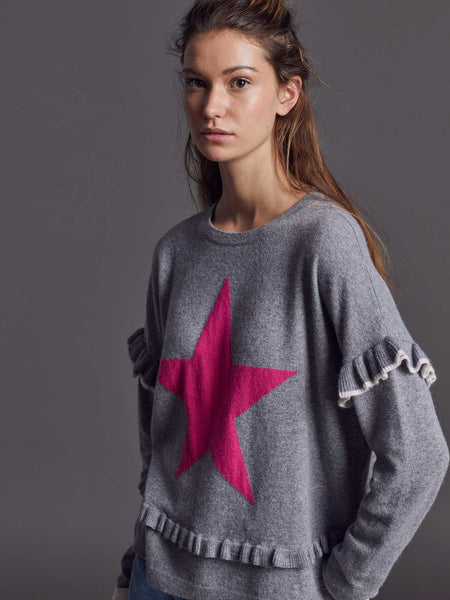 LAM Clothing | Freya Star Jumper | Indigo Blue Trading