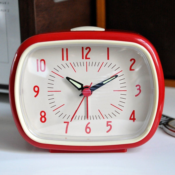 Rex | Red Retro Alarm Clock | Indigo Blue Trading