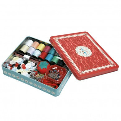 Vintage Deluxe Sewing Kit - Indigo Blue Trading